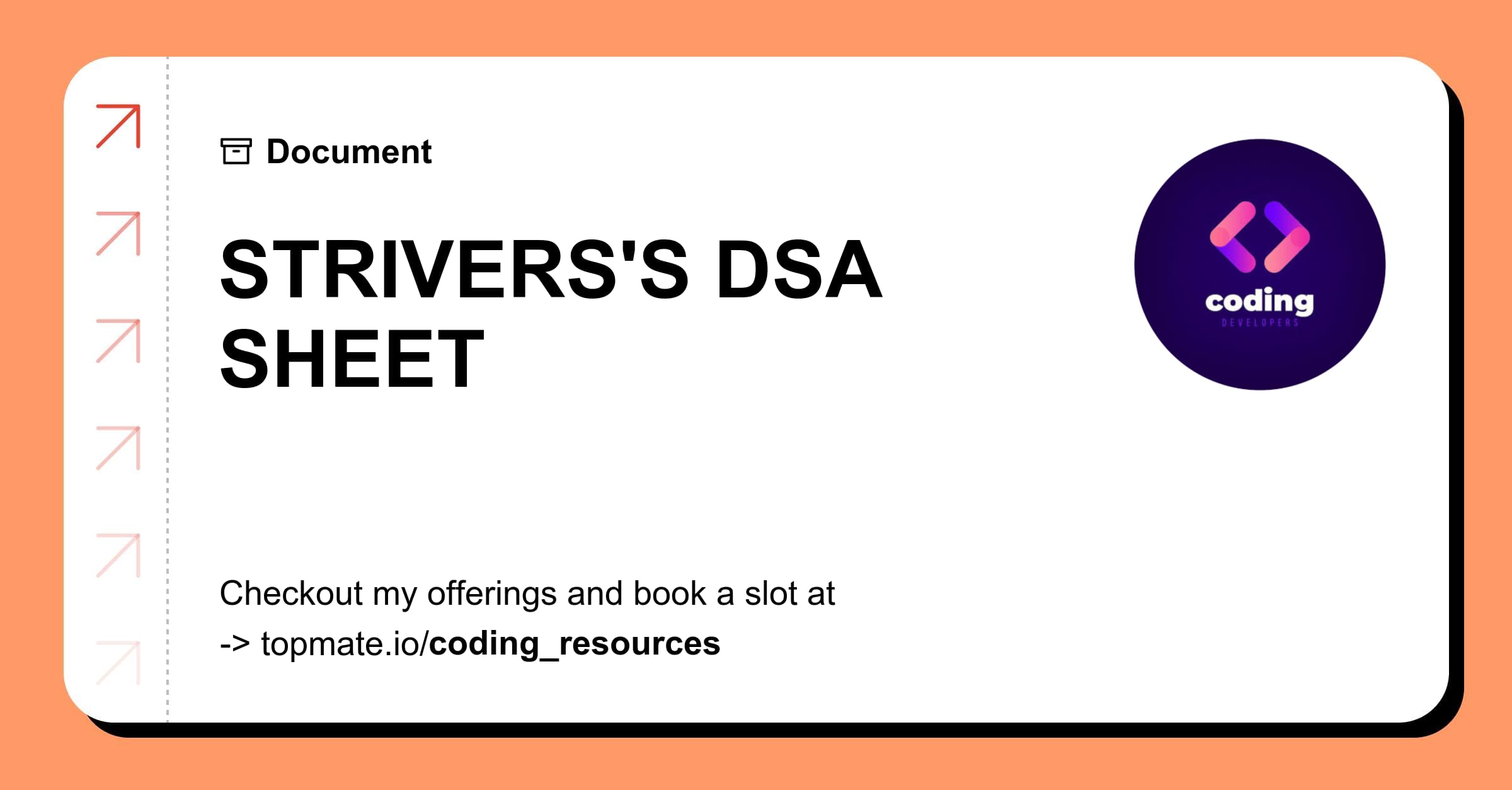 STRIVERS'S DSA SHEET with Coding Resources